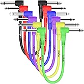 Amazon.com: 6Pack, 6Inch Premium Guitar Patch Cables,Black, Noise ...