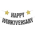 Amazon.com: Happy Workiversary Banner, Happy Work Anniversary Party ...