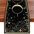 Amazon.com: Linen Moon Table Runner Mystical Tablecloth Boho Astrology ...