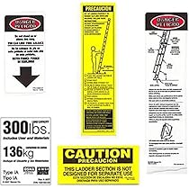 300 Lb Step Ladder Inspection Tags Pack Of 6 300 Lb. Step Ladder Safety ...