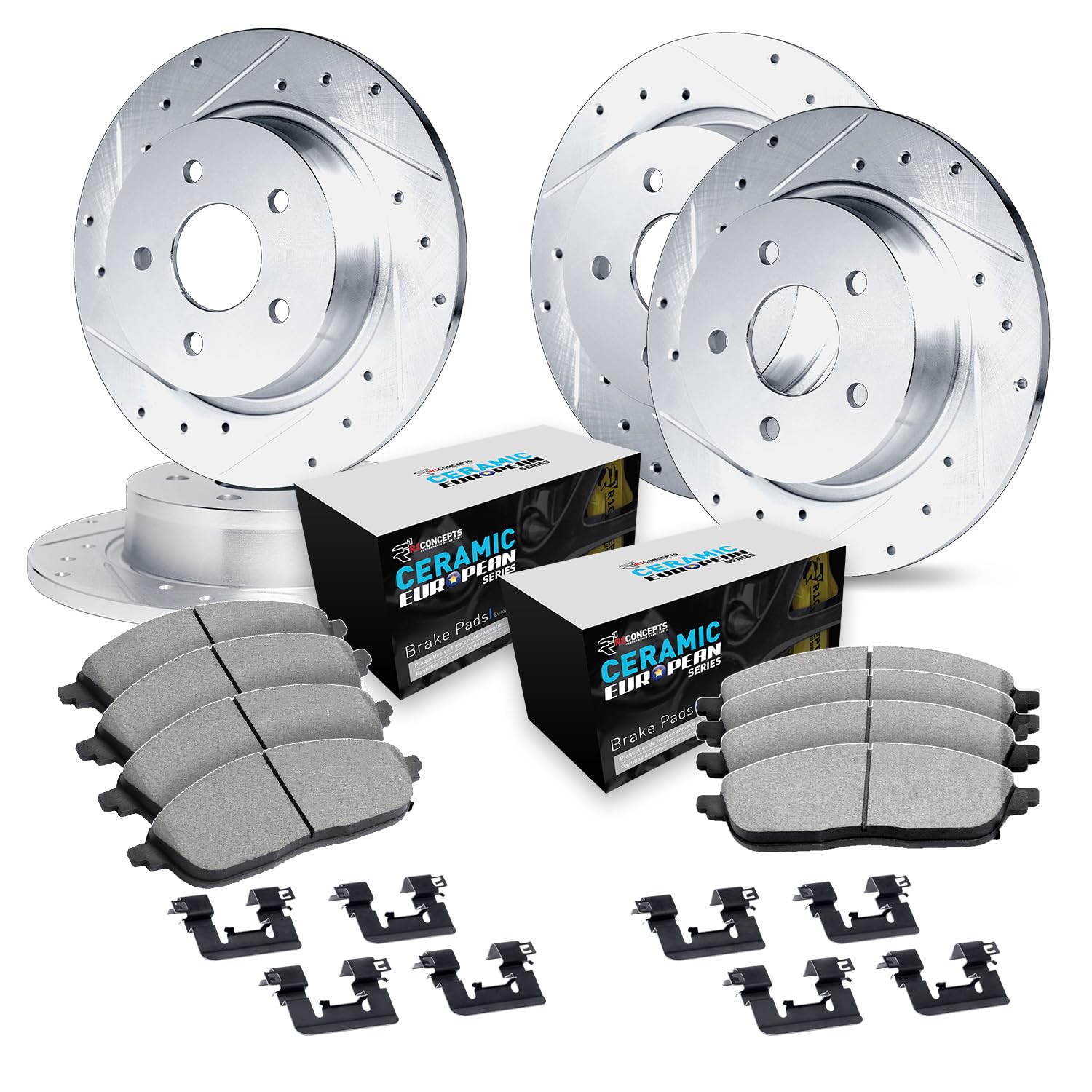 R1 Concepts Front and Rear Brake Kit For 1968-1971 Mercedes-Benz 220 ...