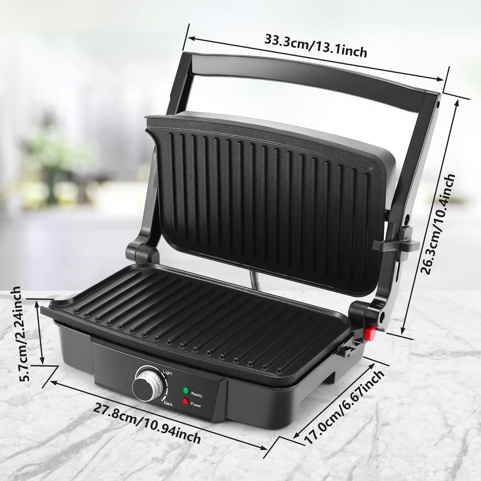 Mua Panini Press Grill MONXOOK, 3-in-1 Sandwich Maker & Electric Grill ...