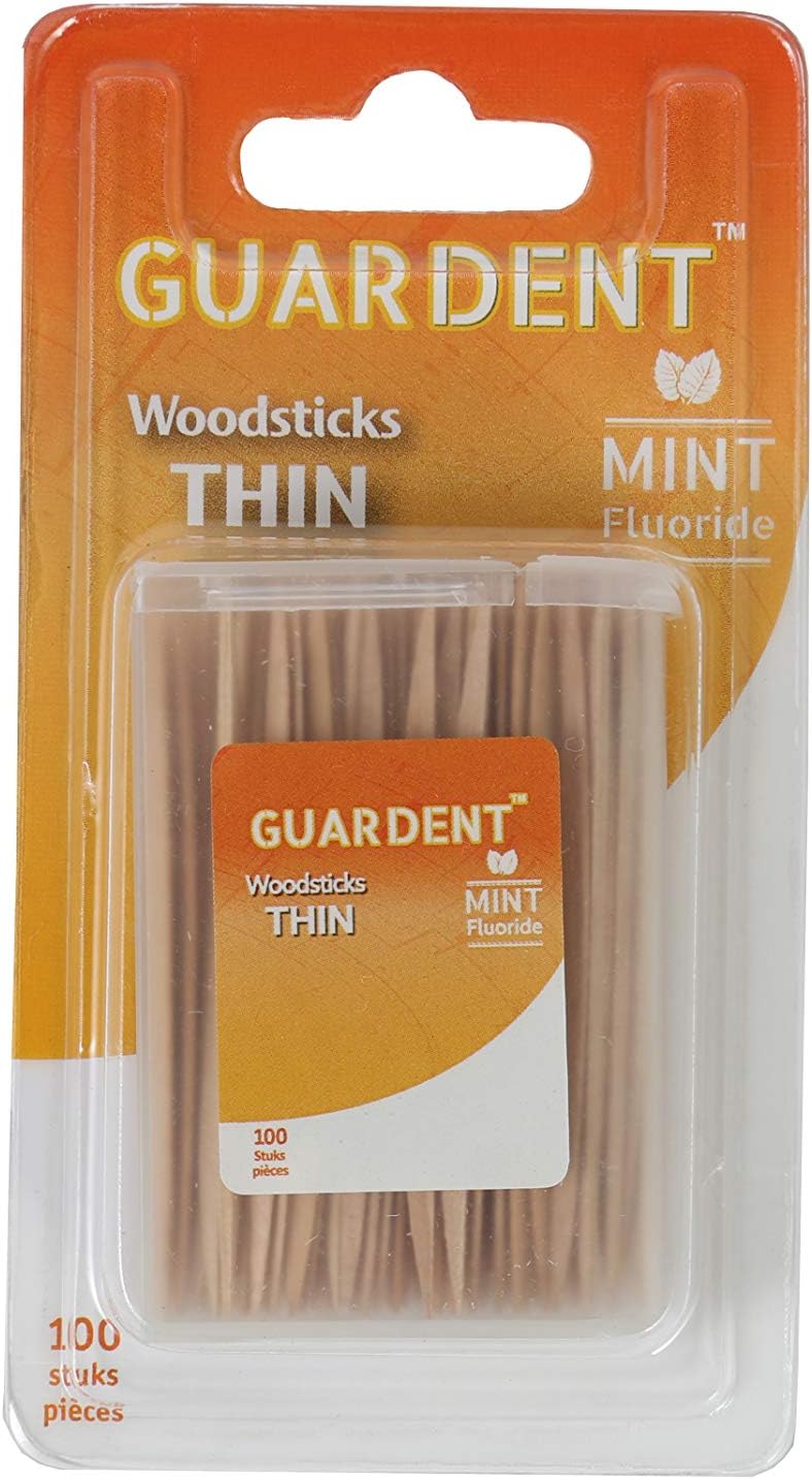 Guardent Dental Thin Toothpicks and Biodegradable Woodsticks Plaque ...