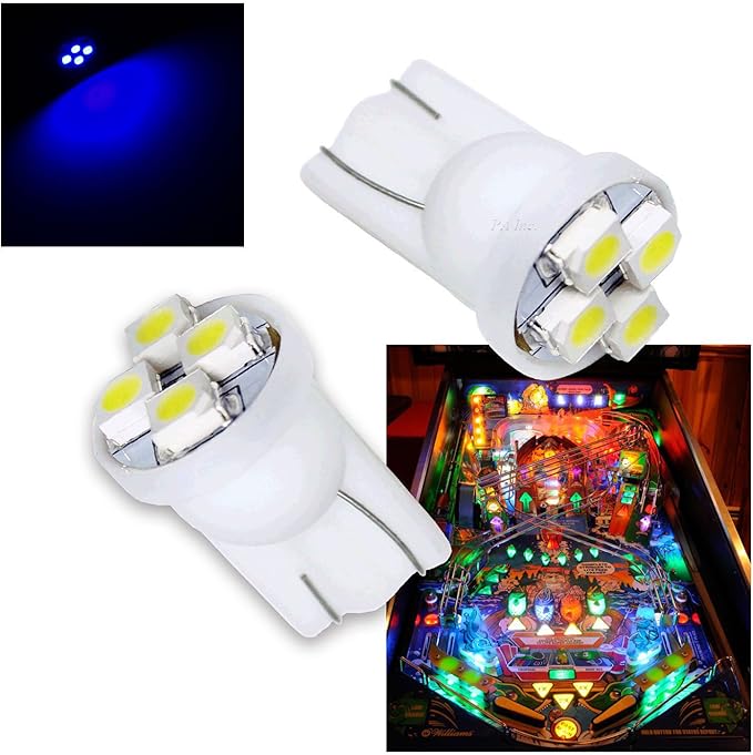 Amazon.com: Per-Accurate Inc. PA 10PCS #555 T10 4SMD LED Pinball ...