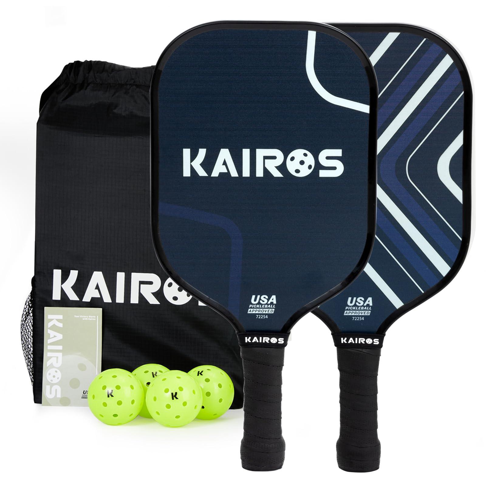 KAIROS Pickleball Paddles, USAPA Approved Pickle Ball Set with 2 ...
