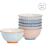 Nicola Spring 6 Piece Hand Printed Dinner Plate Set - Japanese Style ...