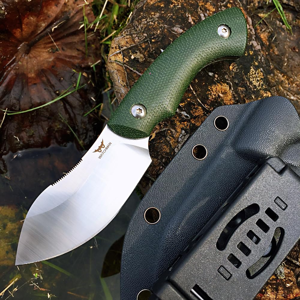 Watchman WF220 EDC Fixed Blade Knife 14C28N Blade Steel Micarta Handle ...