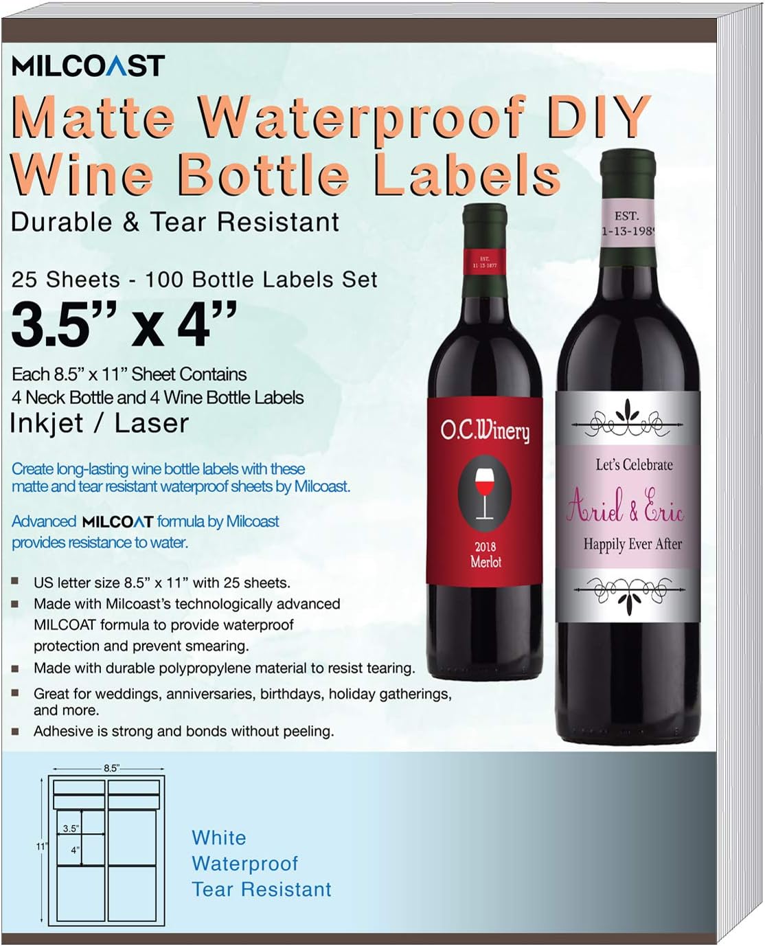 34 Size Of Wine Bottle Label Labels Database 2020