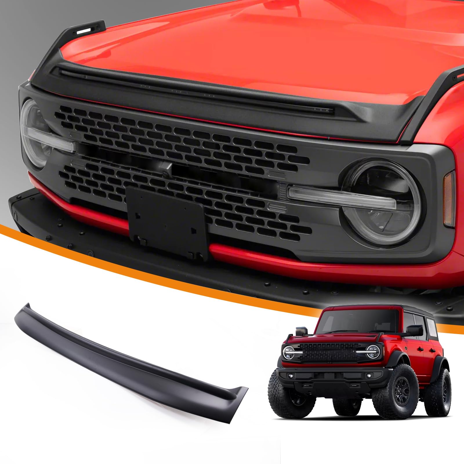 Dilomber Hood Bug Deflector Hood Protector Fit for Ford Bronco 2021 ...