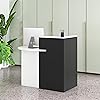 Tangkula Reception Desk, Front Counter Desk with Lockable Drawer ...