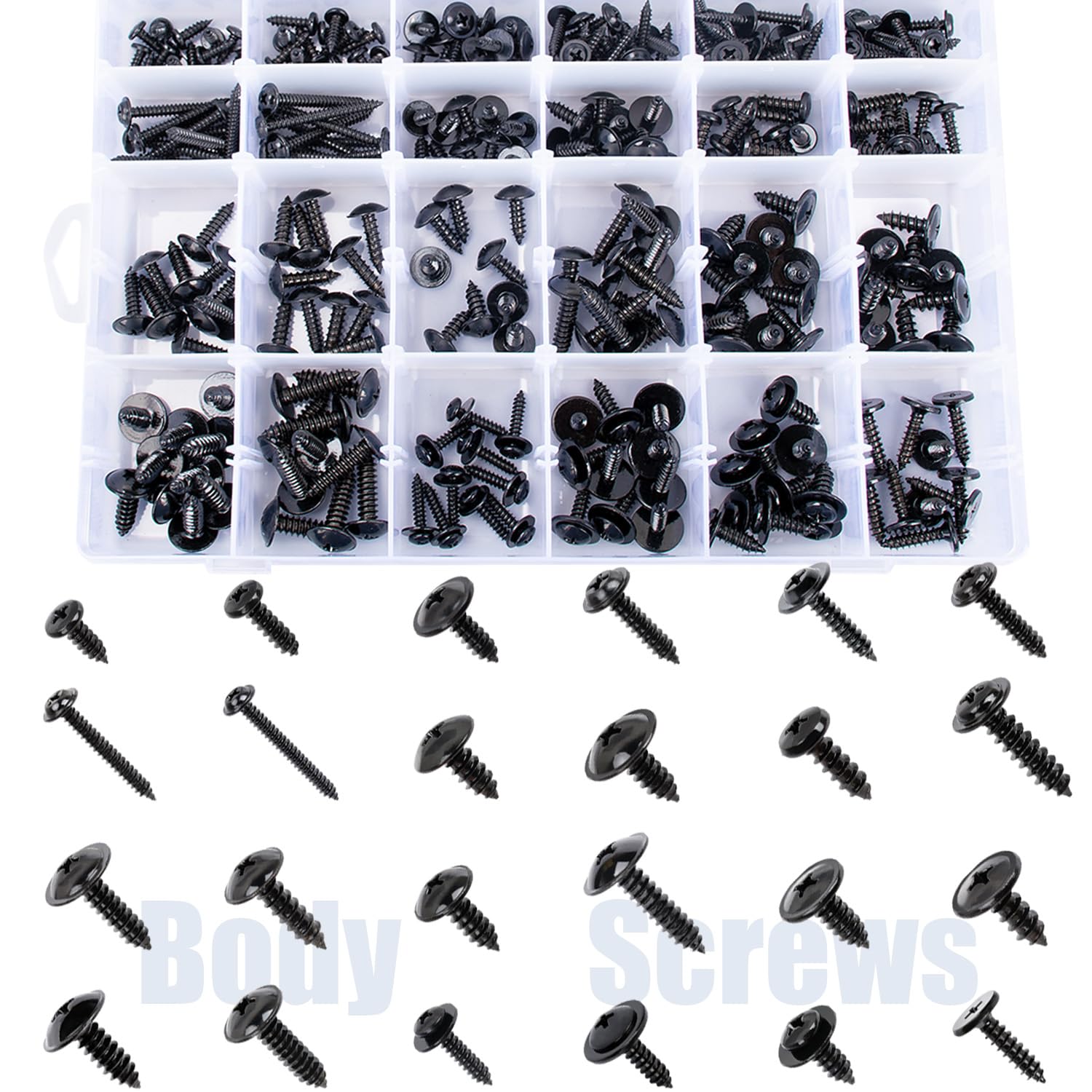 OAUTOO 270pcs Automotive Body Screw Phillips Head Self Tapping Screw ...