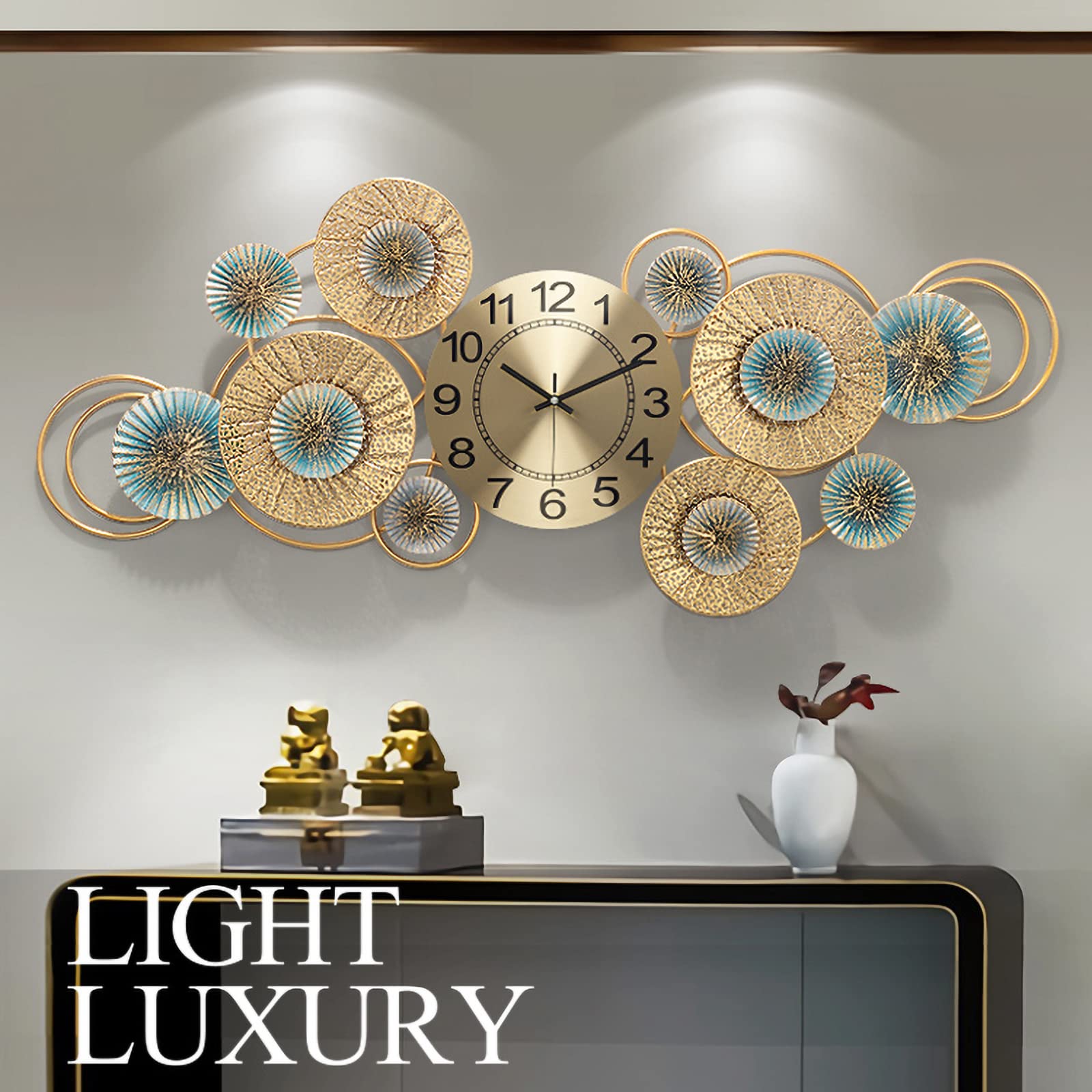 Mua Large Wall Clock 36 Inch Metal Modern Silent No-Ticking Wall Clocks ...