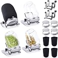 Amazon.com : Seed Sprouting Jar Kit with 4 Wide Mouth Mason Jars Bean ...