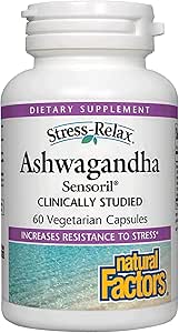 Stress-Relax Ashwagandha Sensoril by Natural Factors, 60 vegetarian ...