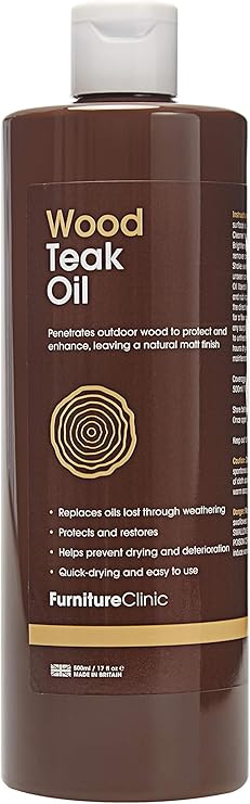 Furniture Clinic Teak Oil (500 ml)- Wood Oil Protects Outdoor Furniture ...