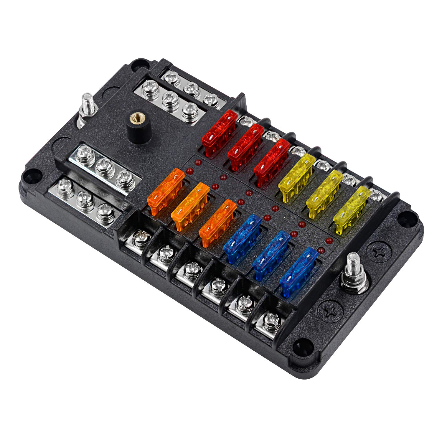 Mua 12 Way Fuse Block W/Negative Bus - ATC/ATO 12 Circuit Fuse Box with ...