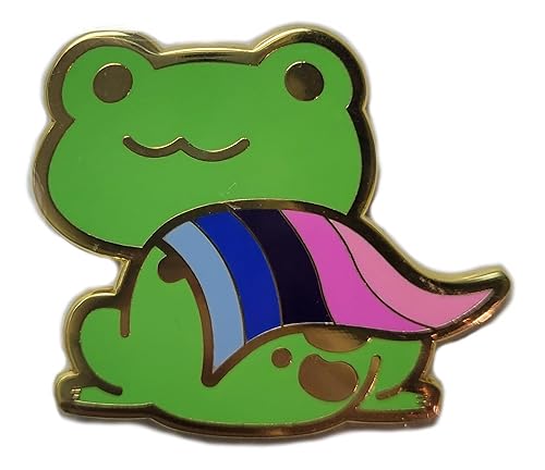 Omnisexual Frog Pin | Chibi Superhero LGBTQ Frog Wearing Omnisexual ...