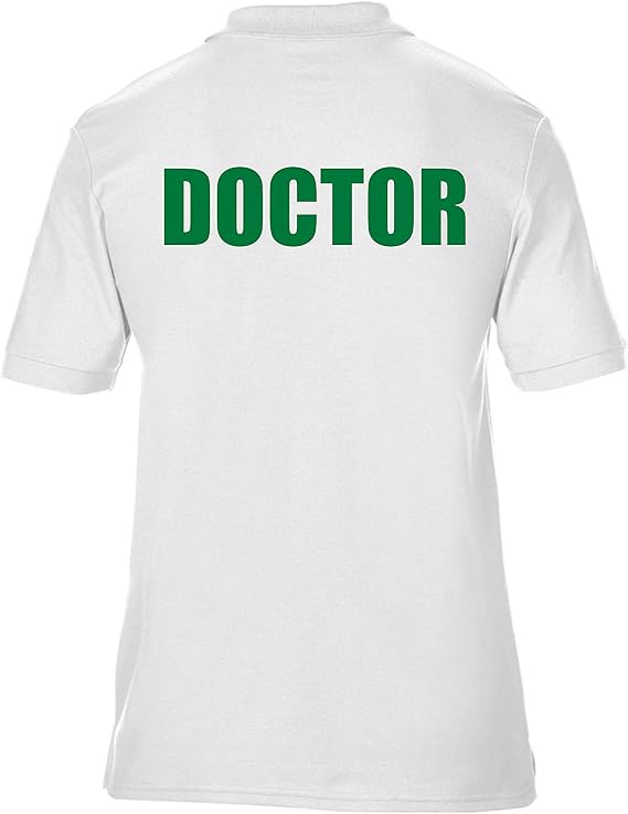 Ladies Doctor Printed White Polo Shirt, Medical Clothing: Amazon.co.uk ...