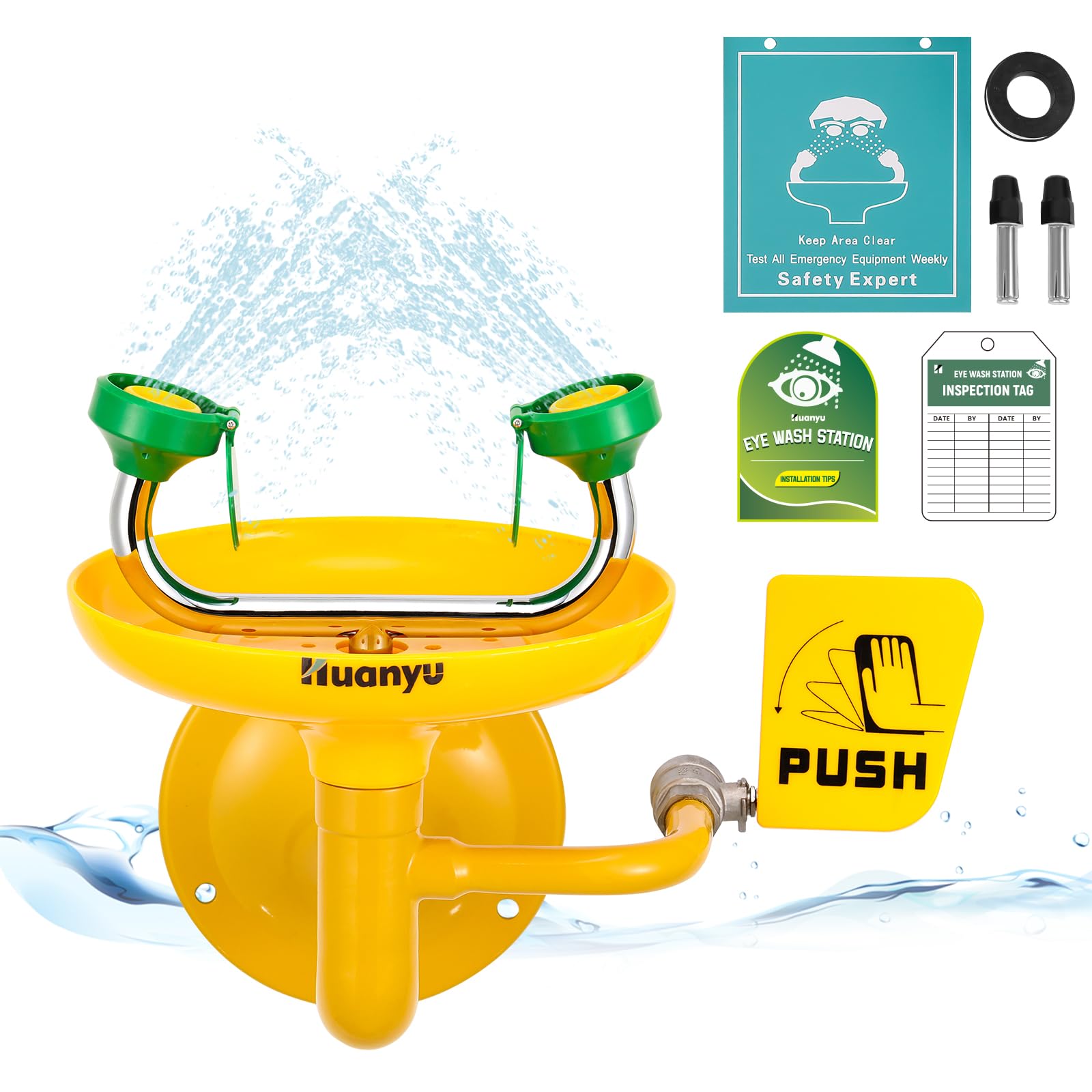 Mua Emergency Eye Wash Station Wall Mounted Eyewash Station Safety Eye ...