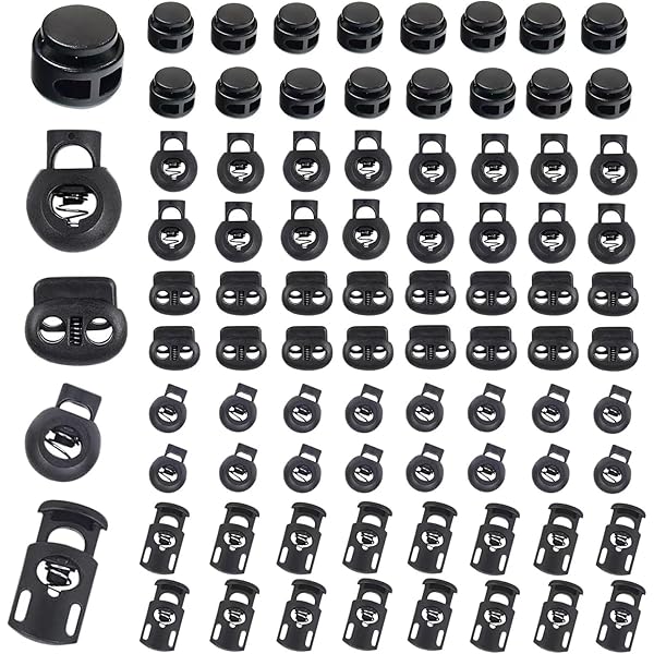 Elastic Cord With Stoppers Swpeet 105-Piece Cord Lock Kit - Plastic ...