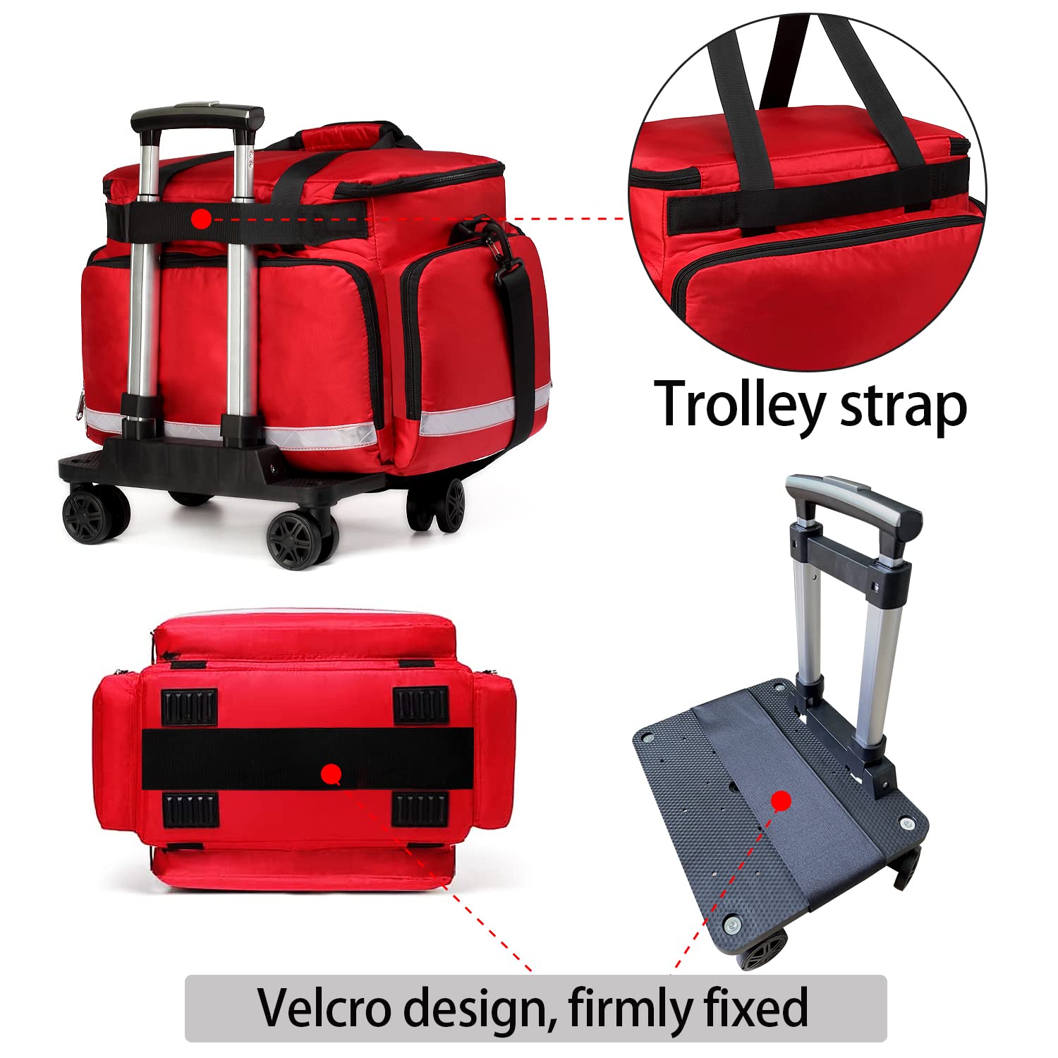 Mua Medical Bag Rolling Roller Bag Trolley Duffel Nurses EMT CNA RN ...