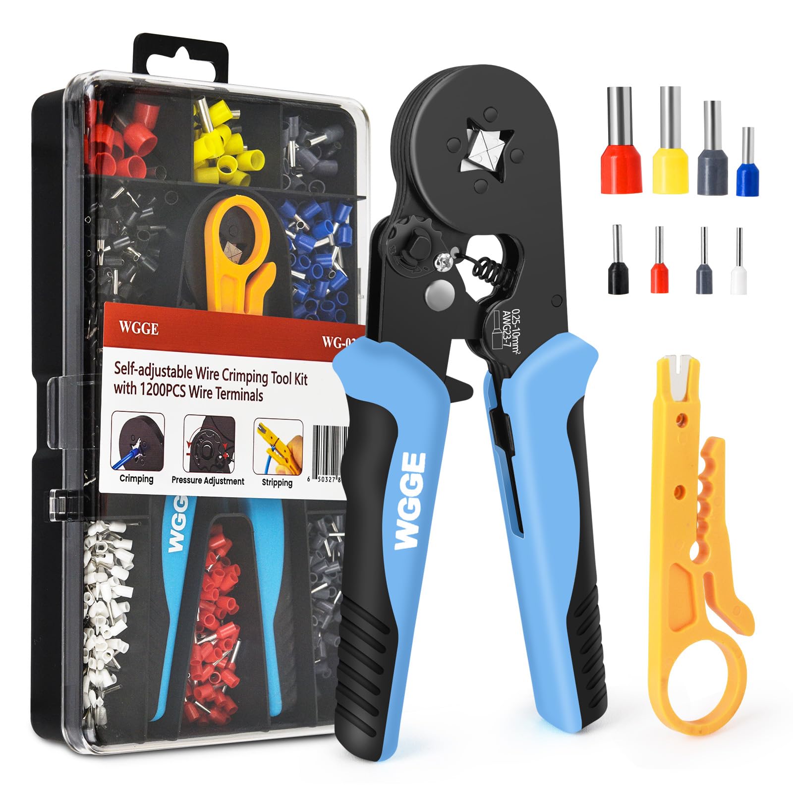 Mua WGGE Ferrule Crimping Tool Kit, AWG 23-7 Self-adjustable Ratchet ...
