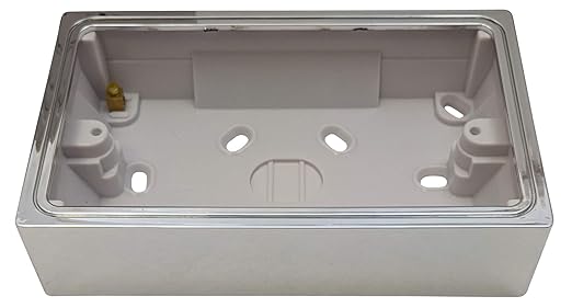 G&H PATDC 2 Gang Polished Chrome Surface Mounted Double 35mm Pattress ...