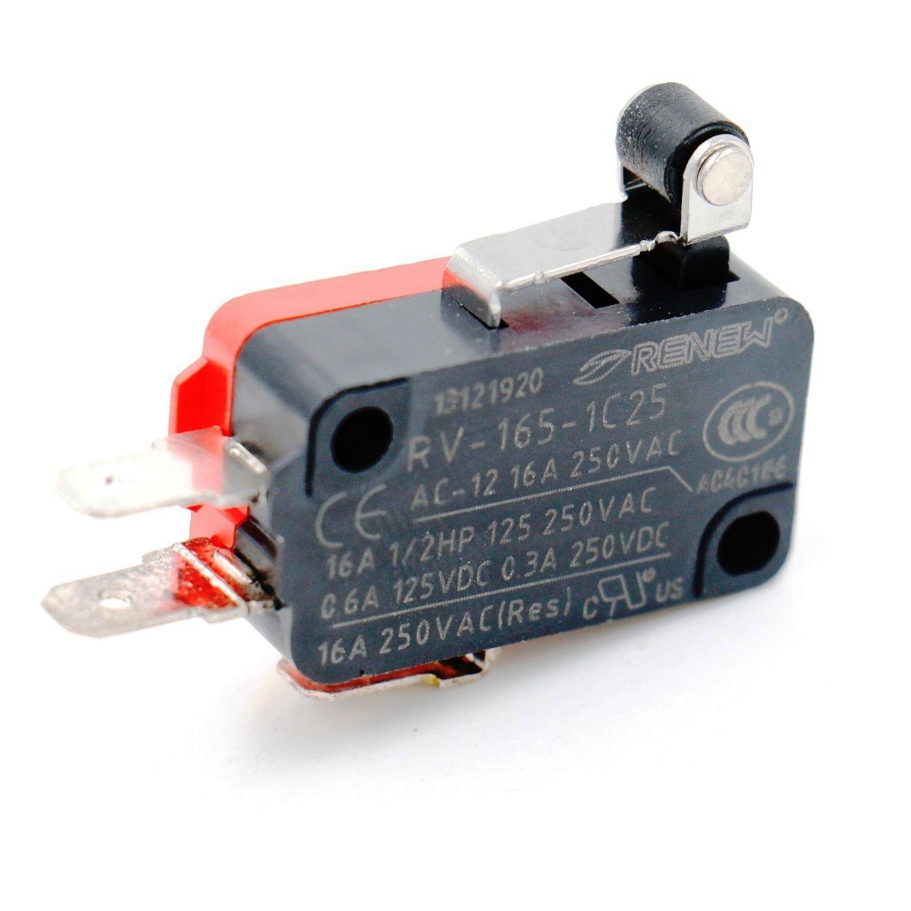 Amazon.com: Baomain Micro Switch V-165-1C25 SPDT Short Roller Hinge ...