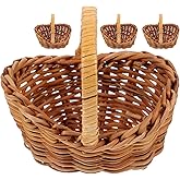 Amazon.com: 12Pcs Mini Woven Baskets With Handles Wooden Candy Baskets ...