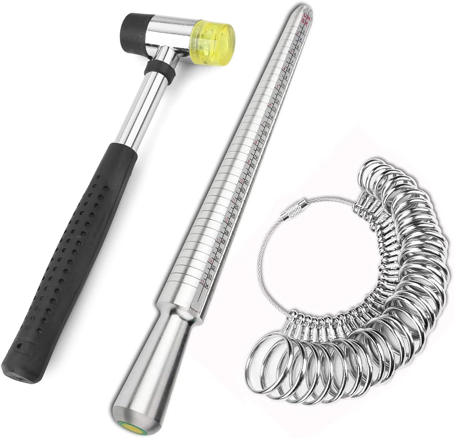 Amazon.com: Accmor Ring Sizer Measuring Tool Including Ring Mandrel ...