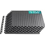 ProsourceFit Exercise Puzzle Mat ½ inch, 24 SQ FT, 6 Tiles, EVA Foam ...