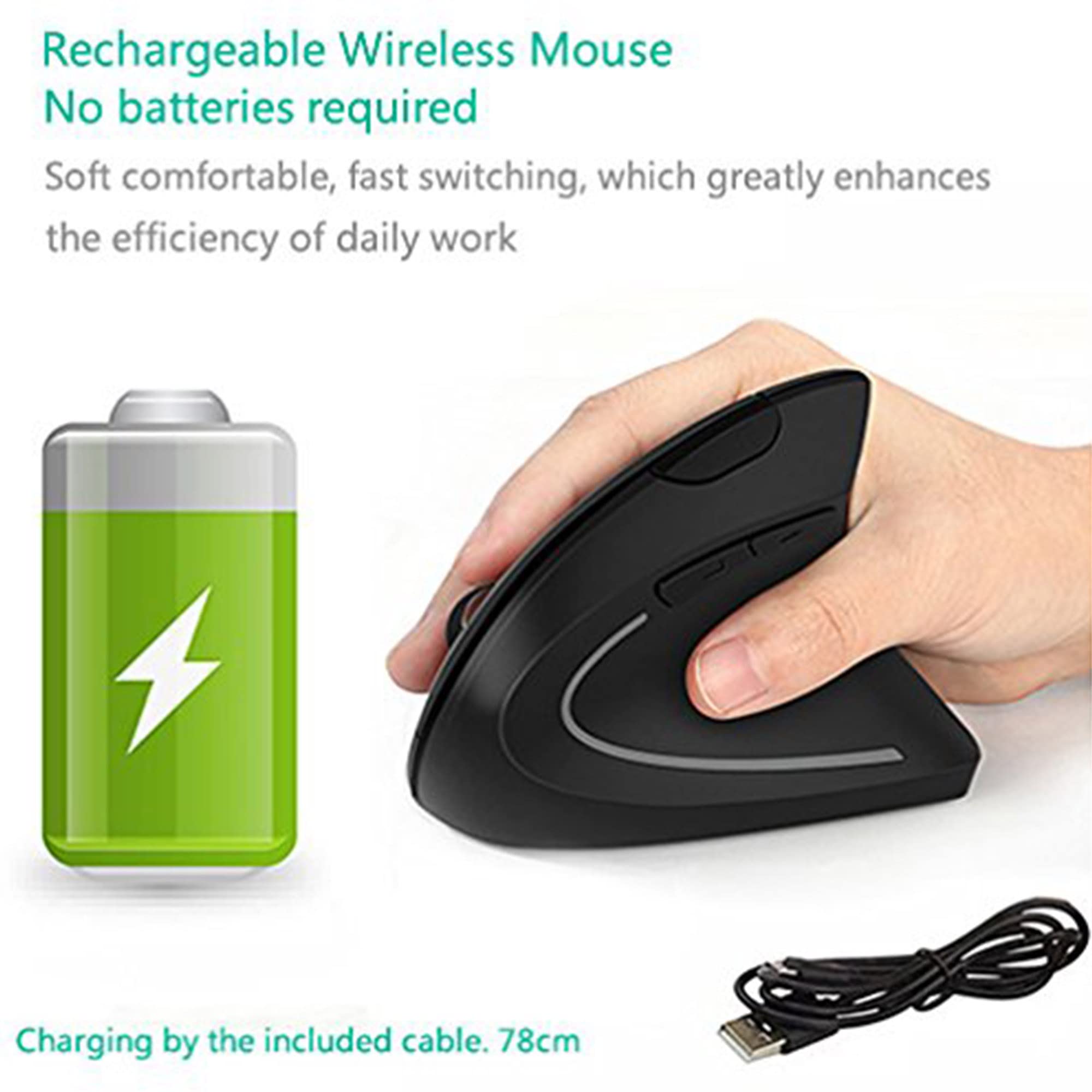 Mua Lekvey Ergonomic Mouse, Vertical Wireless Mouse - Rechargeable 2 ...
