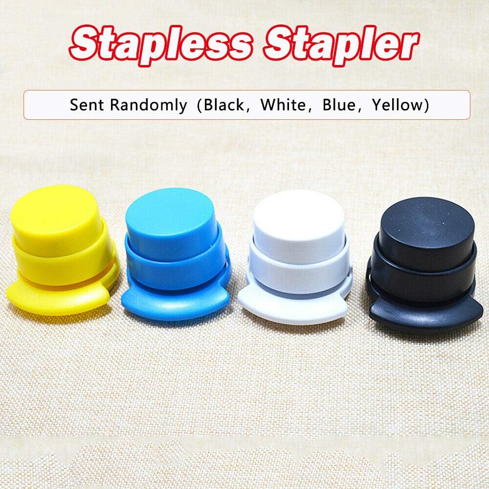 Portable Staple Free Stapleless Stapler Paper Binding Binder Paperclip ...