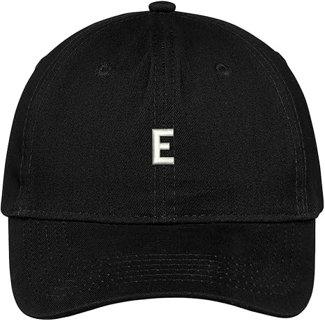 Amazon.com: Trendy Apparel Shop Letter E Block Font Embroidered Dad Hat ...