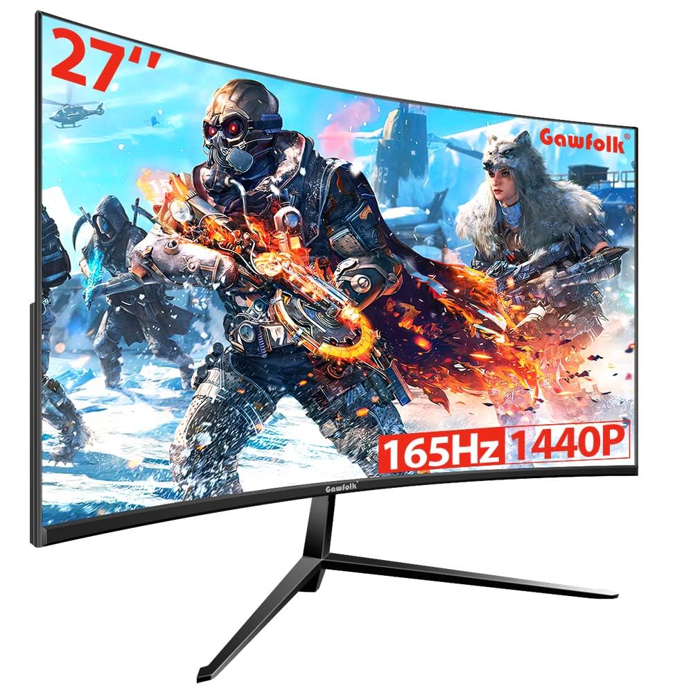 Mua 2K 165Hz Curved Monitor, 27 Inch QHD 2560x1440p 144Hz Gaming ...