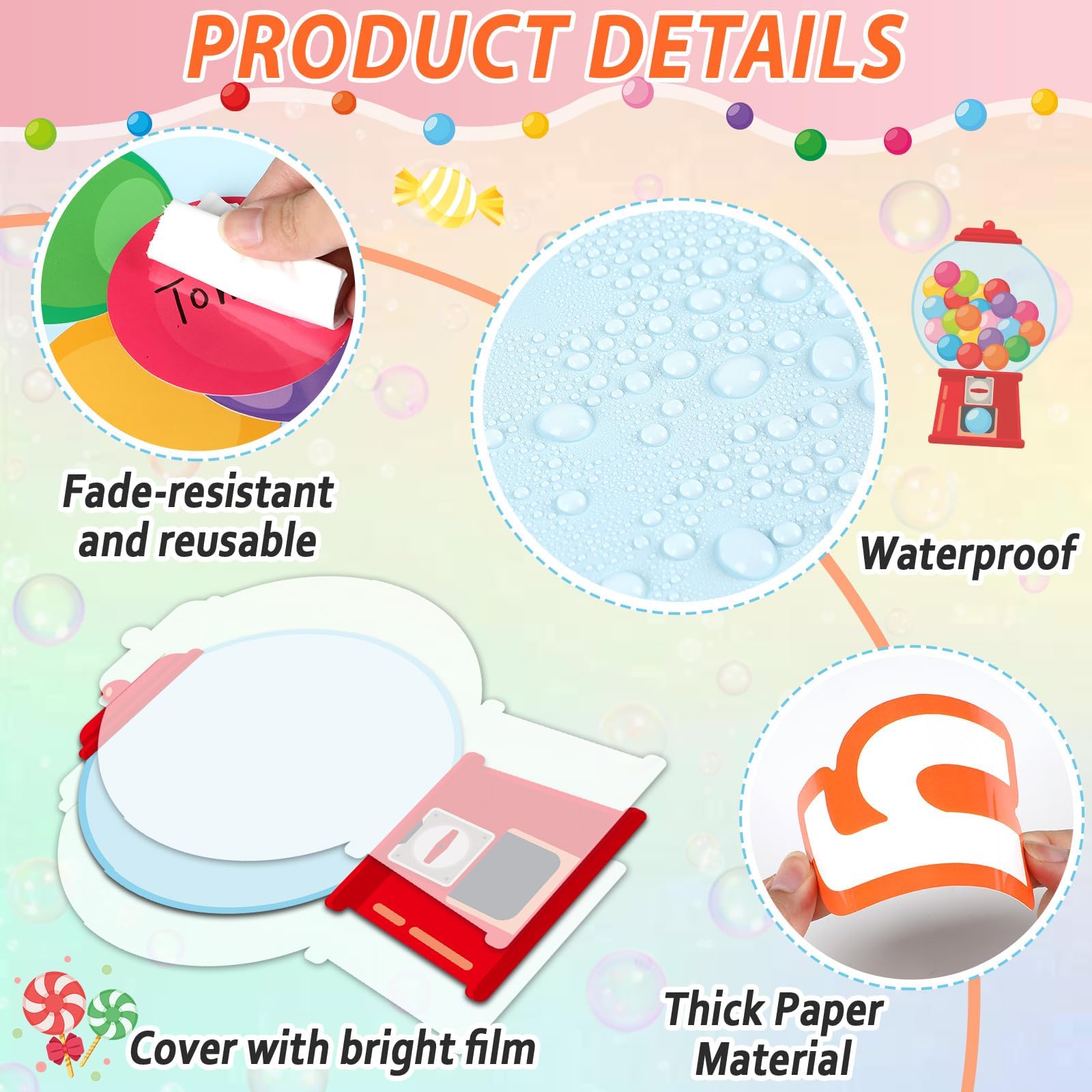 Mua Gumball Machine Bulletin Board Set Colorful Bubble Gumballs ...