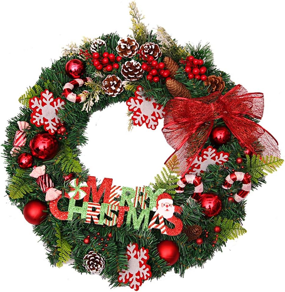 Amazon.de: LYXCM Weihnachtskränze für die Haustür, Schneeflockenbaum ...