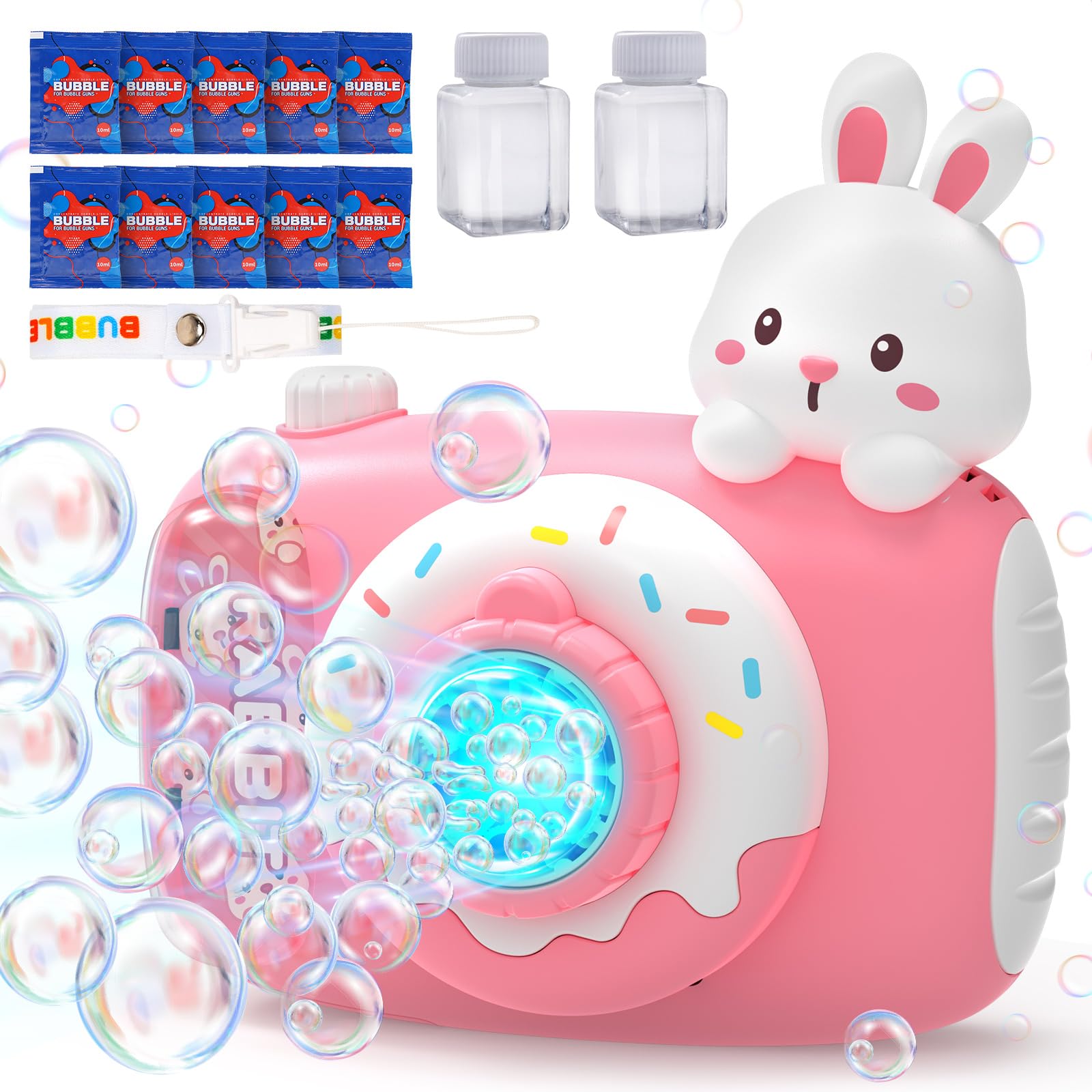 EagleStone Easter Bunny Bubble Machine for Toddlers, Kids Camera Bubble ...