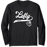 Amazon.com: Lefty Left Handed Baseball Softball Proud Woman Men Retro ...