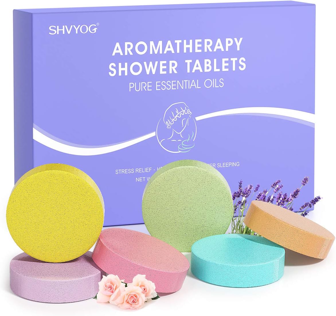 Shower Steamers Tablets, Aromatherapy Shower Vapor Tablet-Set of 12 ...