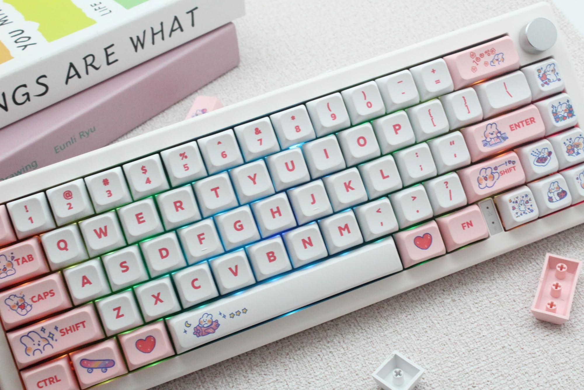 Mua Animal Rabbit Keycaps XDA Profile Custom Cute Bunny Keys for ...