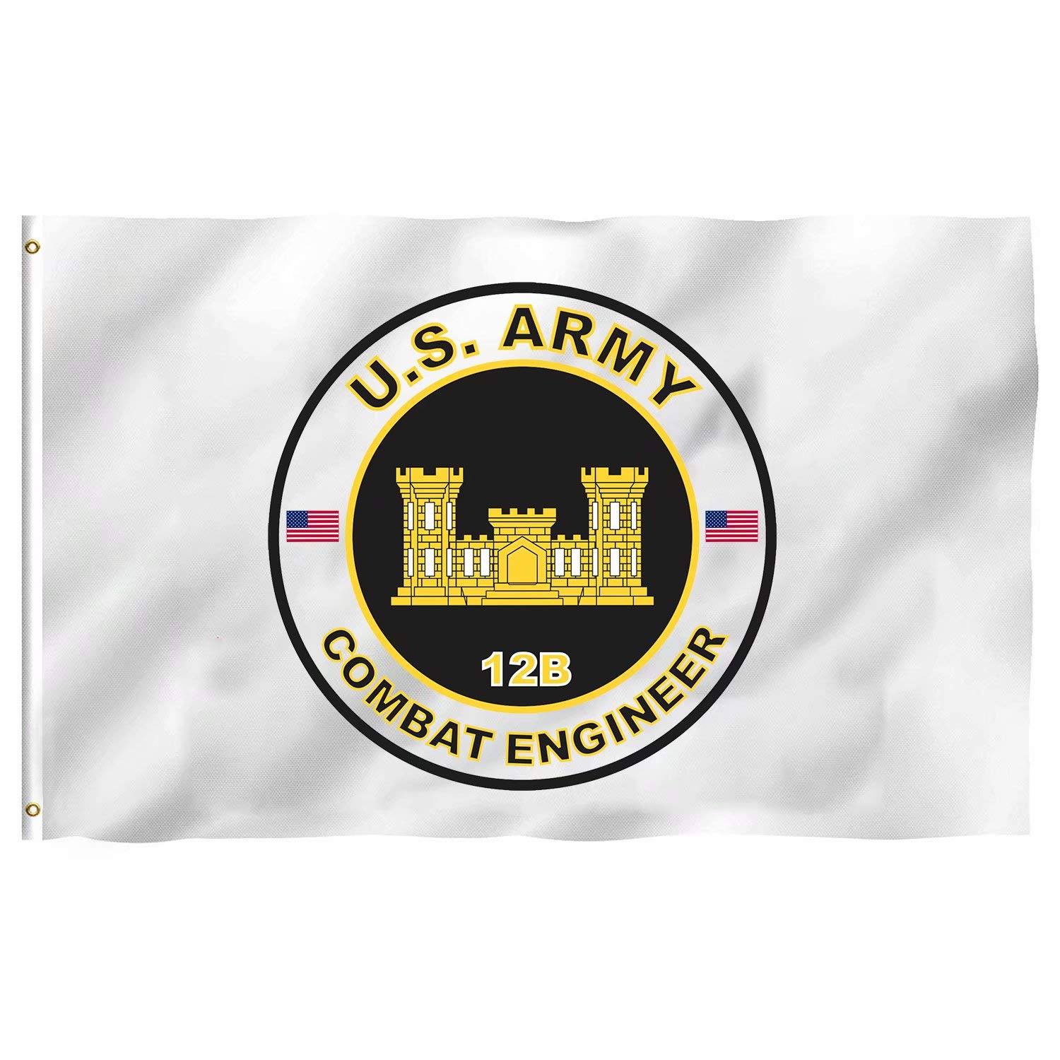 Amazon.com : Breeze Banner Us Army Mos 12b Combat Engineer 3x5' Heavy ...