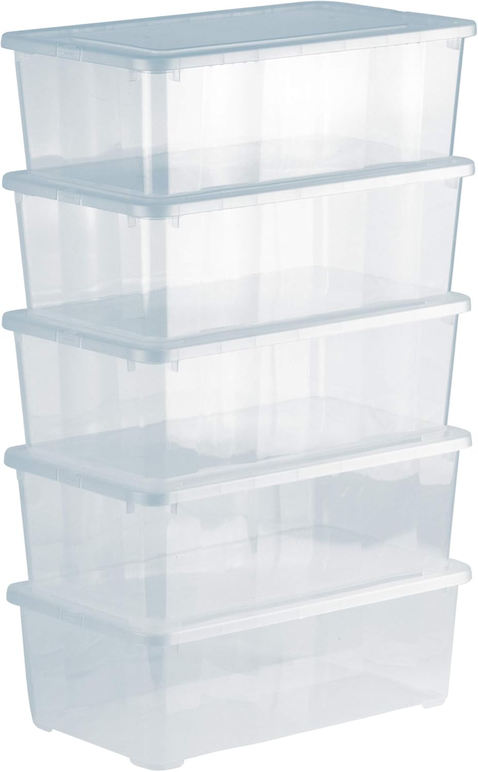 Grizzly Aufbewahrungsboxen 5 x 5 L mit Deckel transparent ...