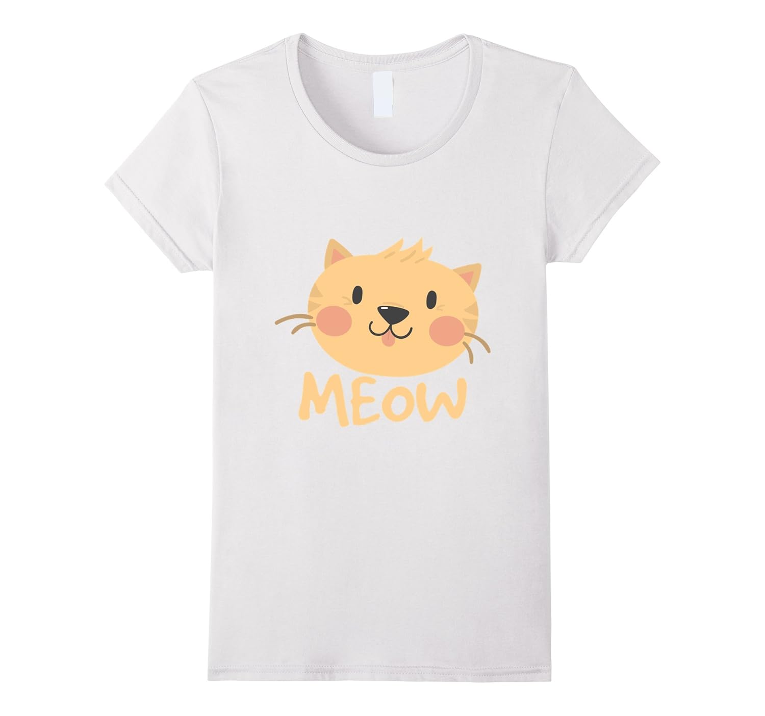 Cute Cartoon Cat T-Shirt Gift for Pet Lover Meow Kitten Tee-4LVS