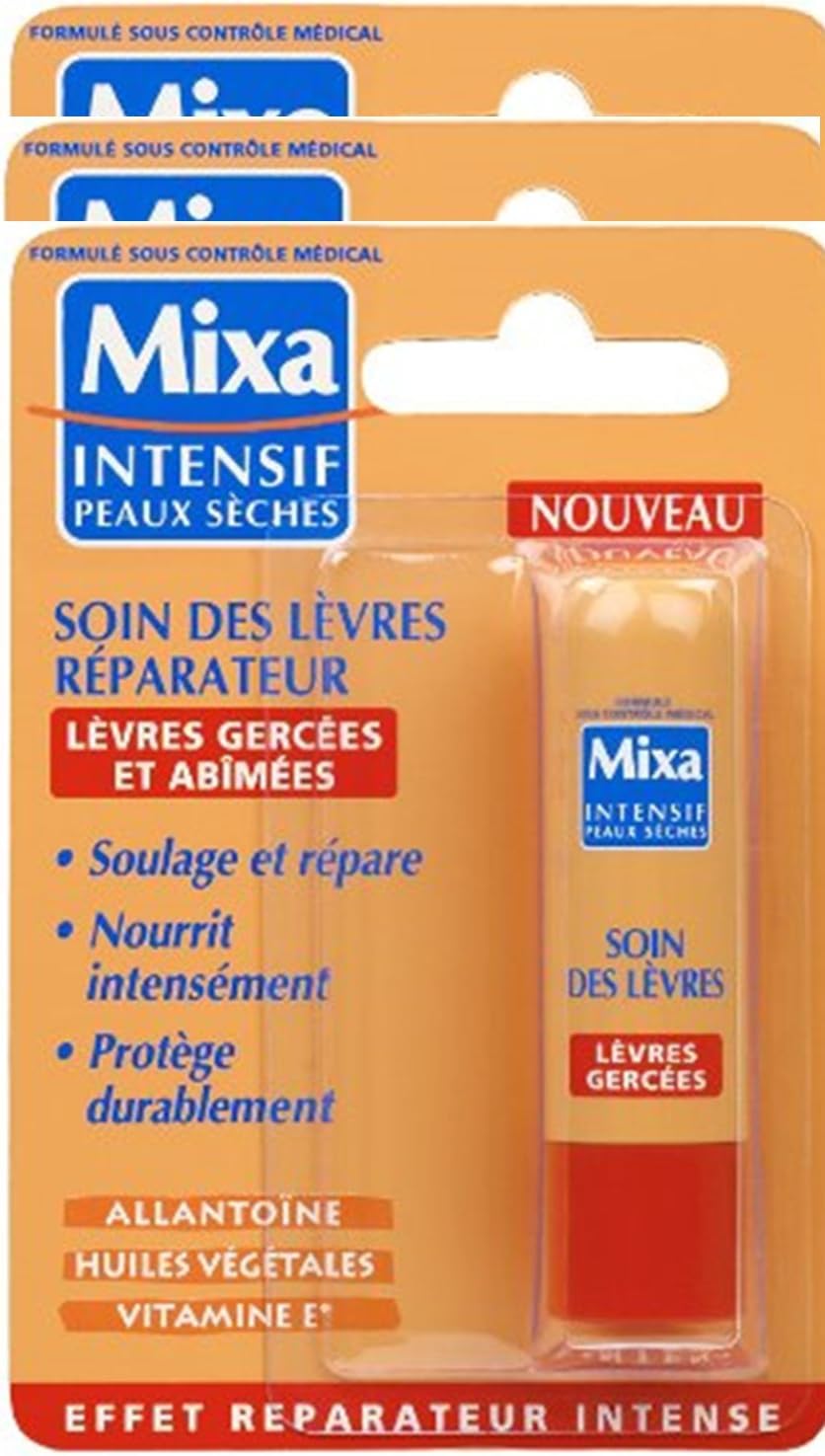 Mixa Intensif Peaux Sèches - Soin des Lèvres Réparateur - 4.7 ml - Lot ...