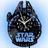 Amazon.com: LED Vinyl Record Wall Clock Sci-Fi Wars Fans Gifts for Men ...