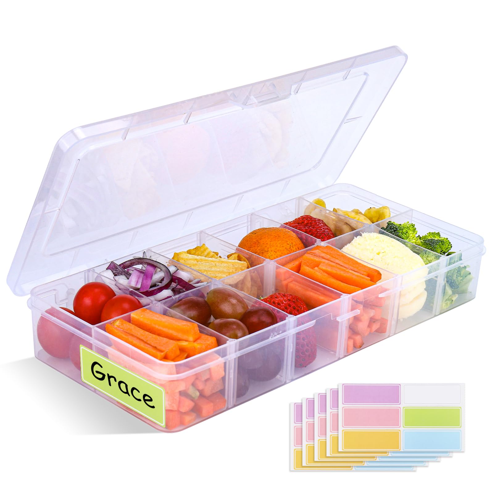 Mua Snack Box Container for Kids Lunch Accessories,Divided Snackle Box ...