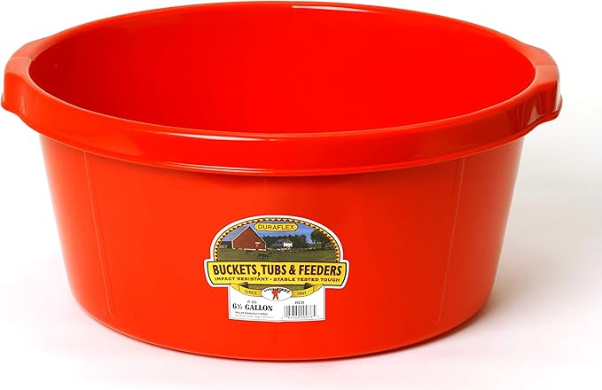 Amazon.com : Little Giant Plastic All-Purpose Tub (Red) Durable Plastic ...