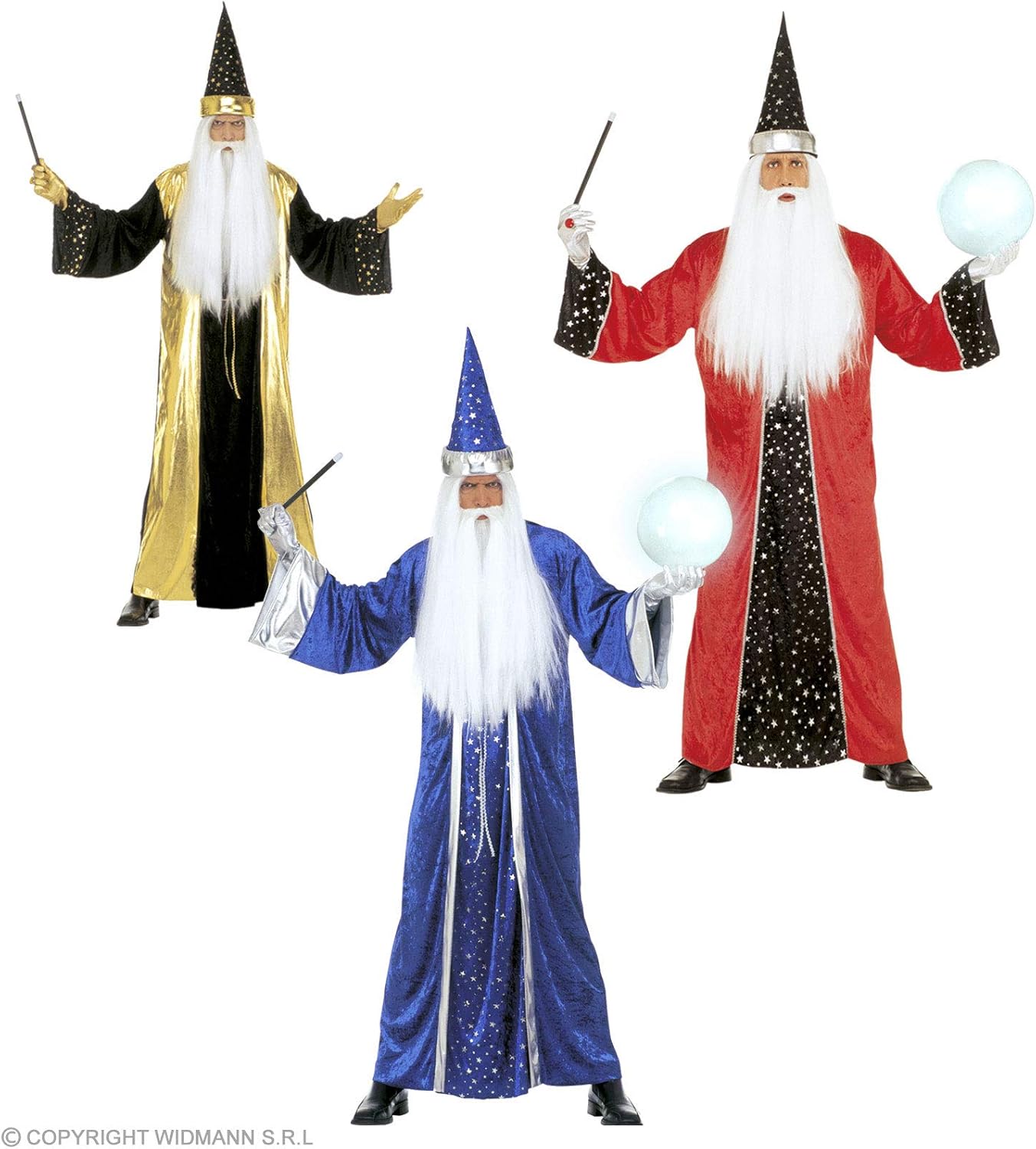Mens Fantasy Wizard Costume Large UK 42/44″ for Harry Potter Theme ...