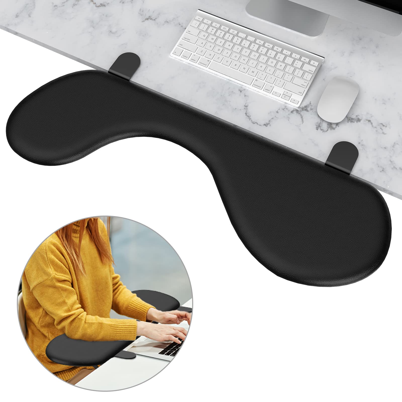 eulps Foldable Desk Extender Tray, Arm Rest for Desk, Ergonomic Forearm ...